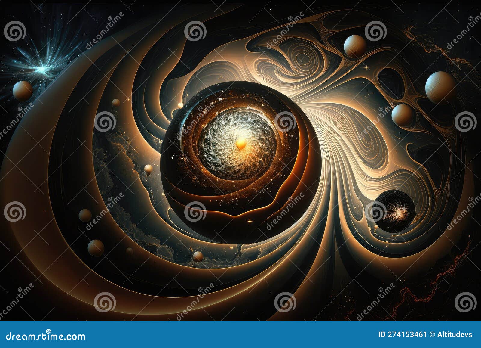 Source of Consciousness, Surrounded by Spheres and Waves of Energy ...