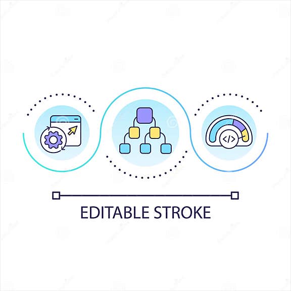 Source Control System Loop Concept Icon Stock Vector - Illustration of ...