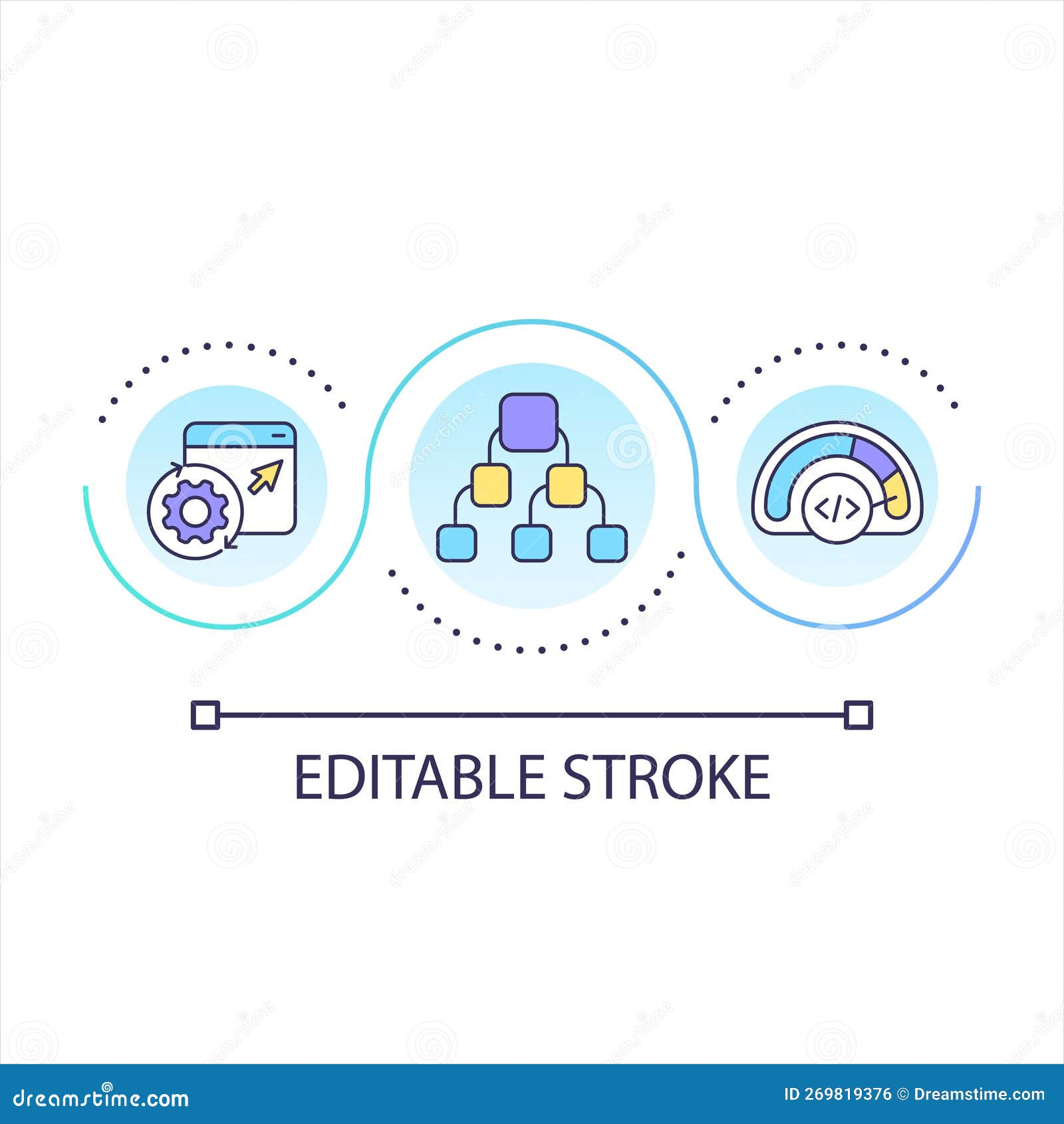 Source Control System Loop Concept Icon Stock Illustration ...