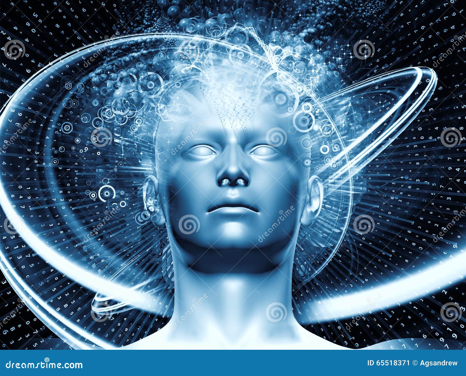 Source of Digital Thoughts stock illustration. Illustration of ...