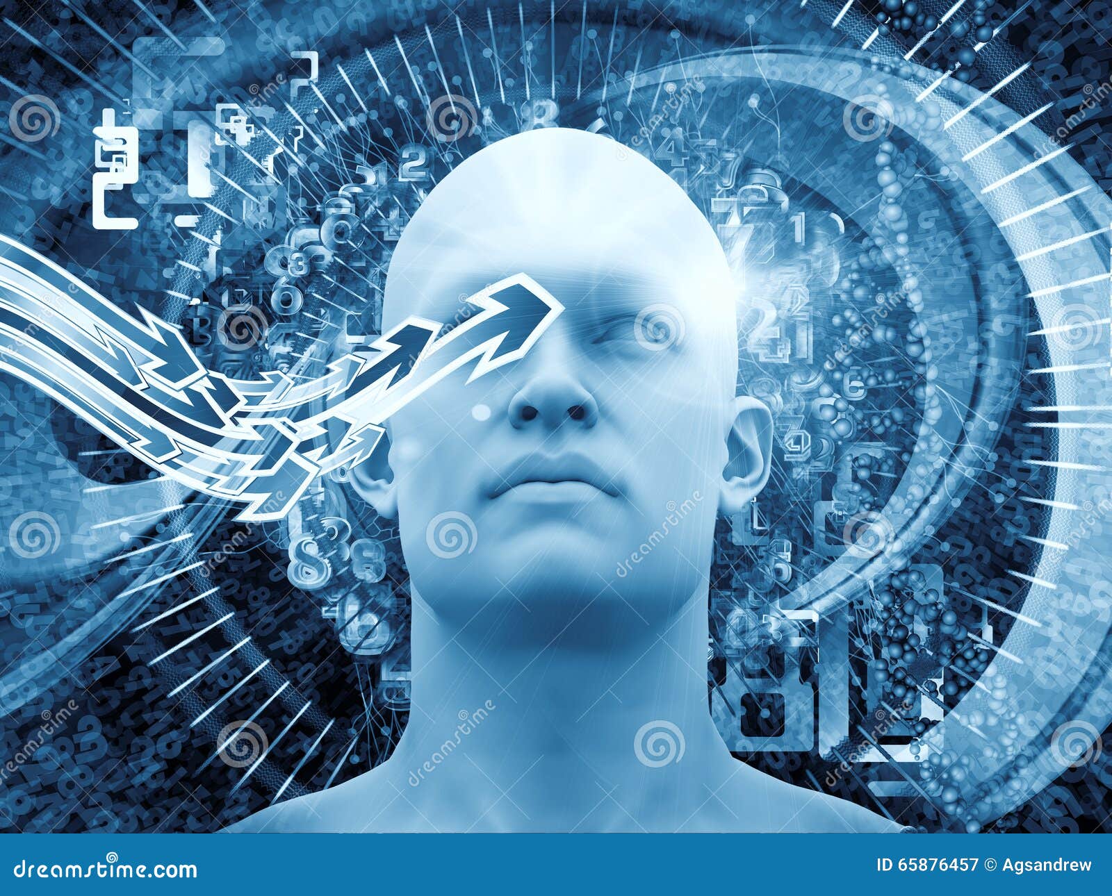 Source of Digital Thoughts stock illustration. Illustration of ...