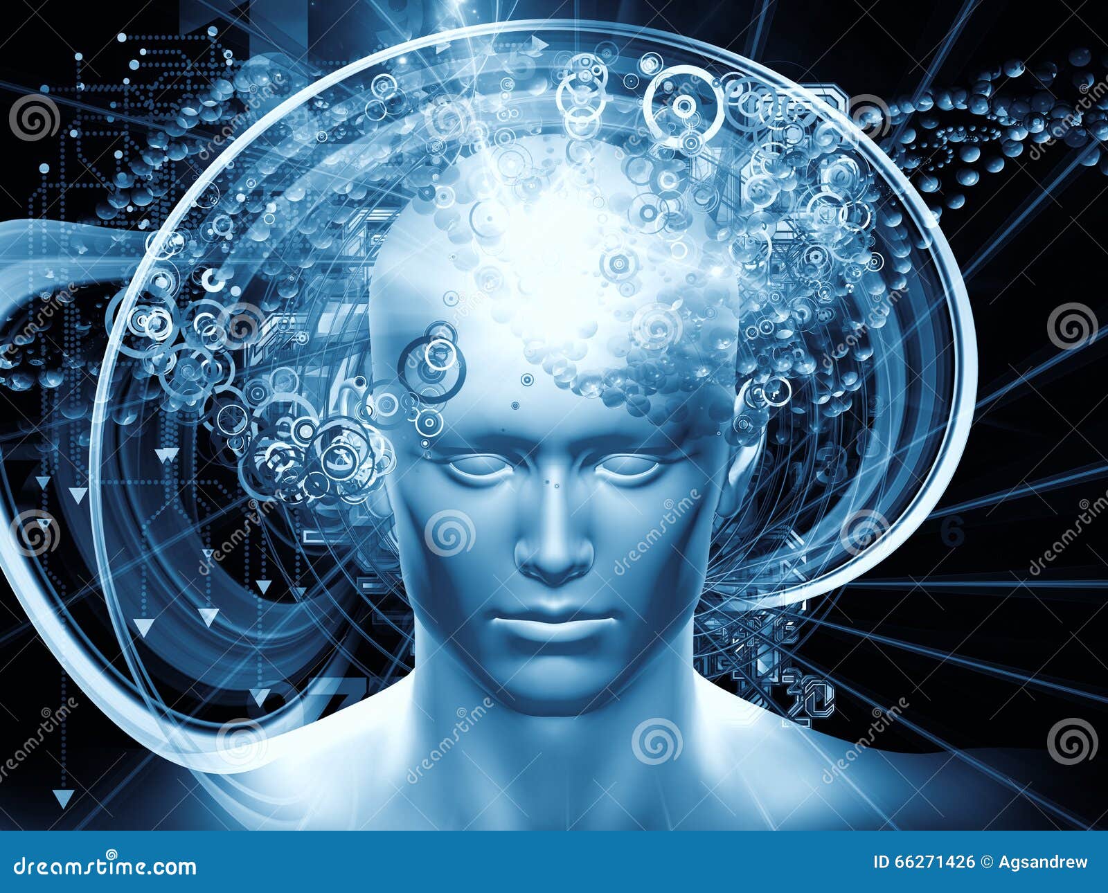 Source of Digital Thoughts stock illustration. Illustration of ...