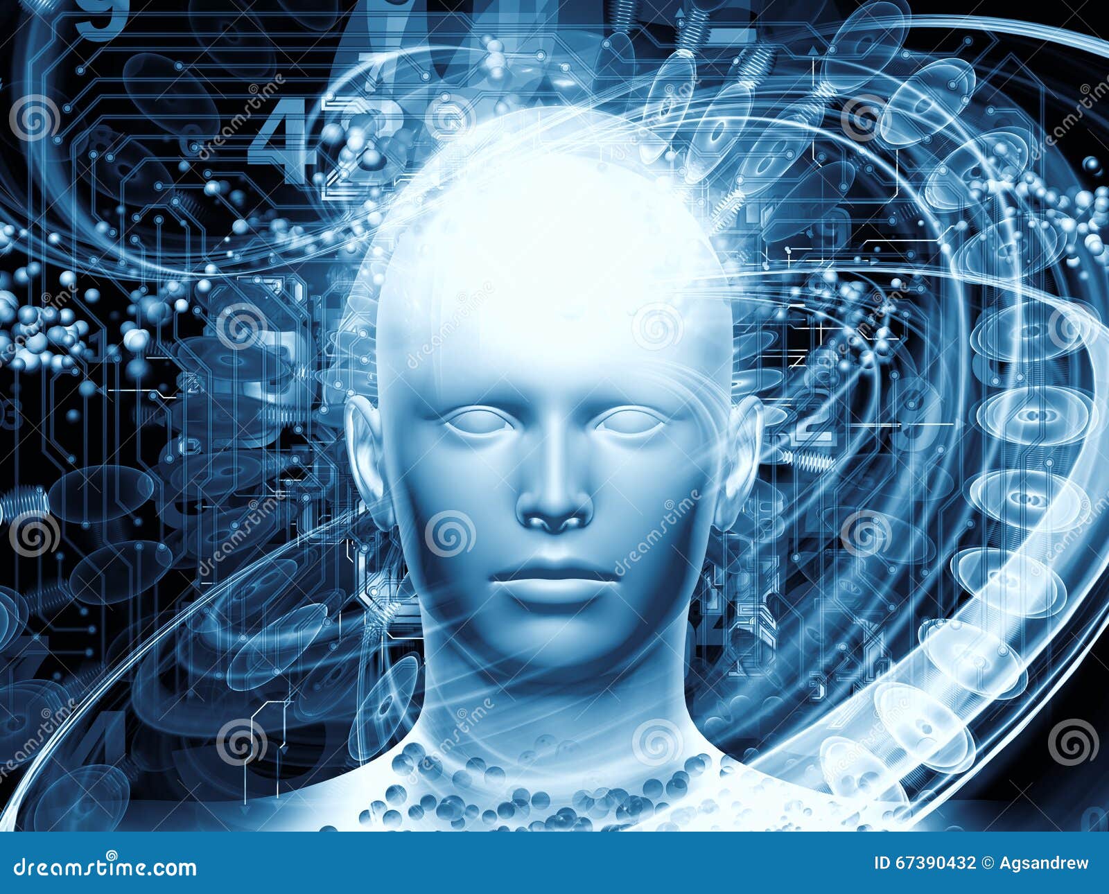 Source of Digital Thoughts stock illustration. Illustration of paradigm ...