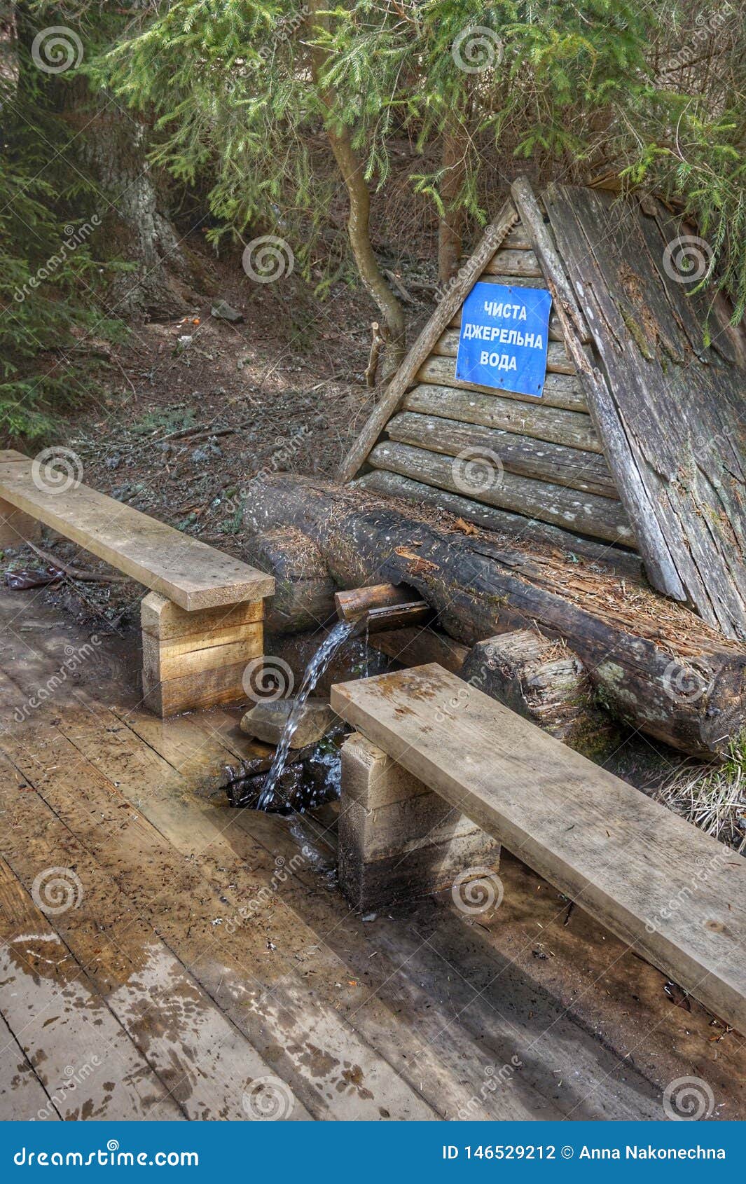 Source of Drinking Water in the Mountains. Editorial Photography ...