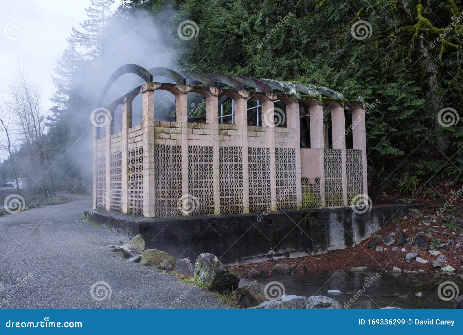 Source of Harrison Hot Springs Spring Water Stock Image - Image of ...
