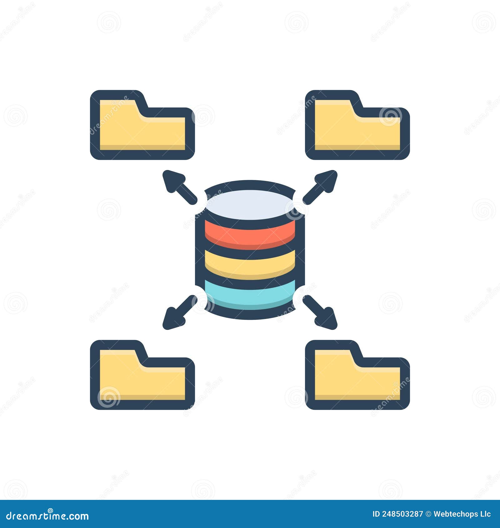 Color Illustration Icon for Source, Origin and Wellspring Stock ...