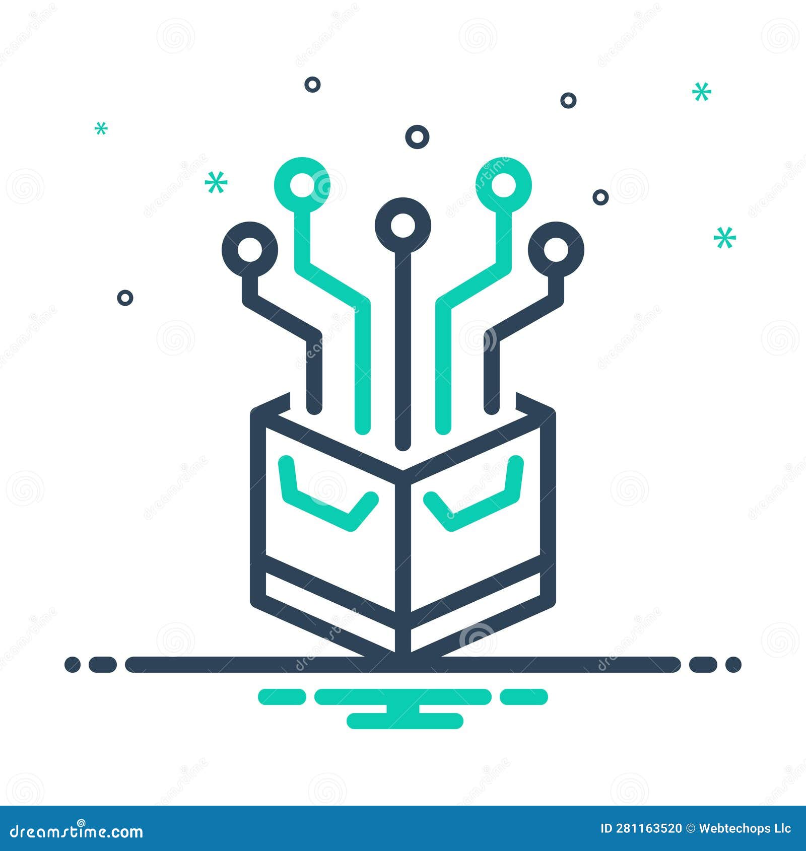 Mix Icon for Source, Technology and Data Stock Vector - Illustration of ...