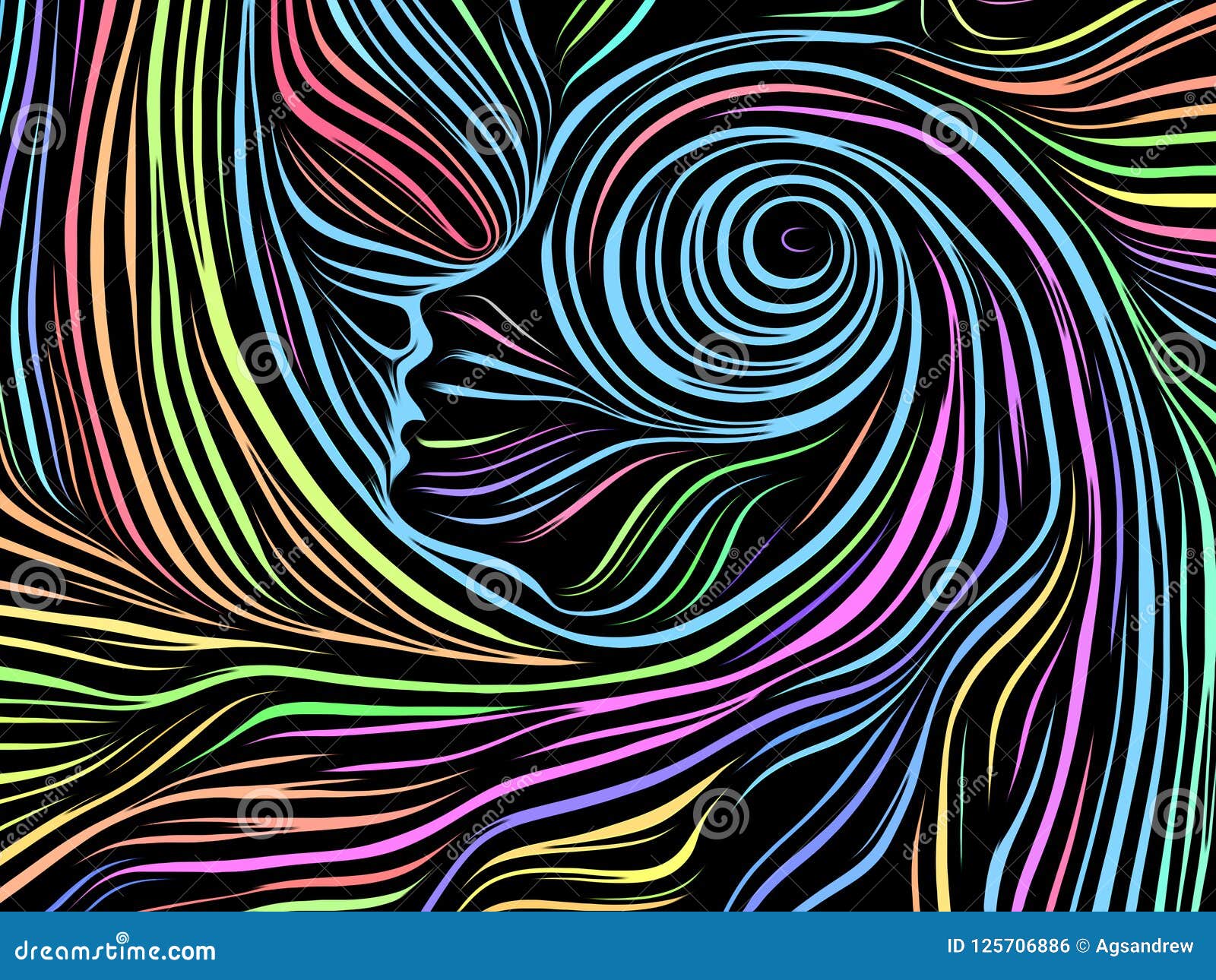 Source of Inner Lines stock illustration. Illustration of mind - 125706886