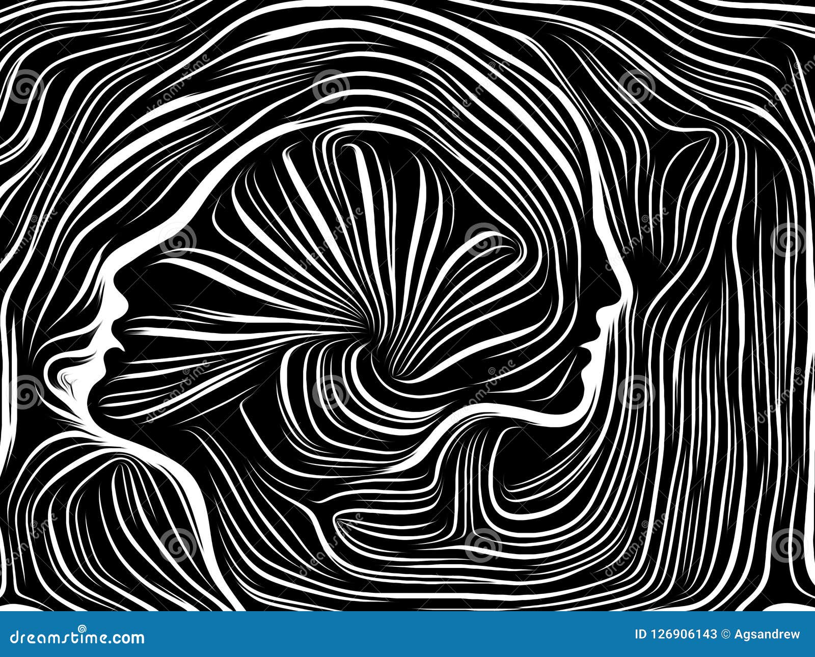 Source of Inner Lines stock illustration. Illustration of drawing ...