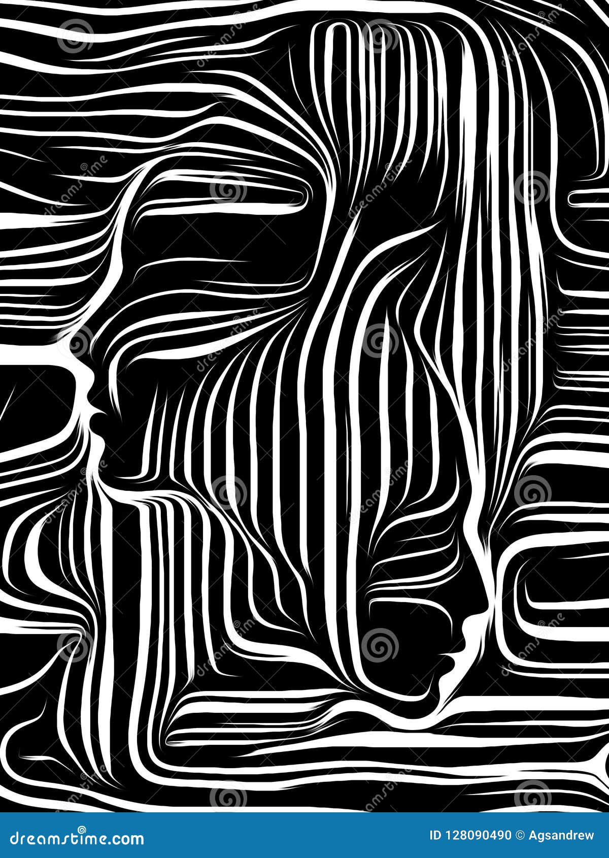 Source of Inner Lines stock illustration. Illustration of expressionism ...