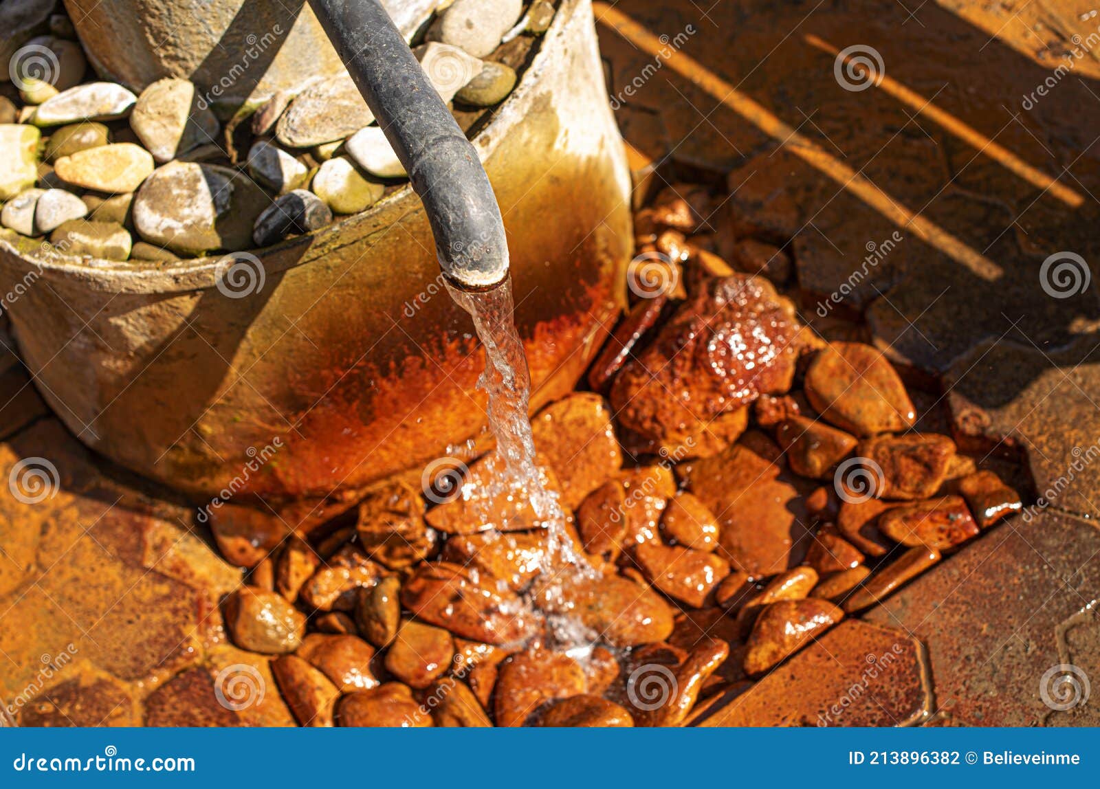 Source of Mineral Water with a High Iron Content. Stock Photo - Image ...