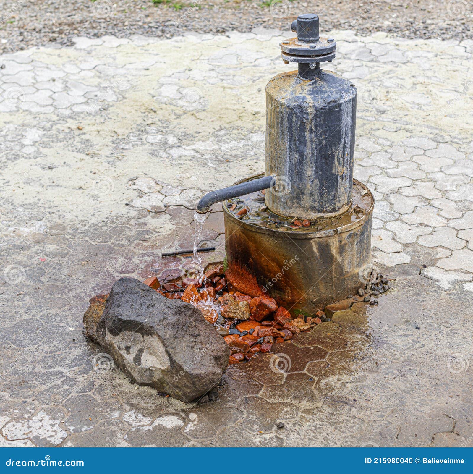 Source of Mineral Water with a High Iron Content. Stock Photo - Image ...