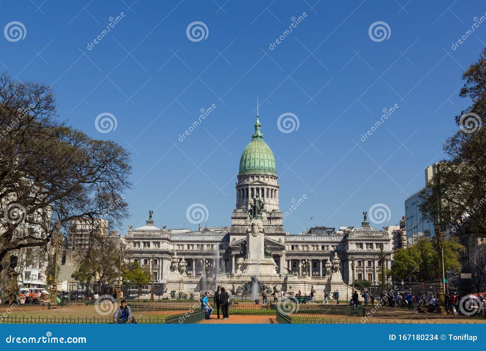 Source and Monumental Complex of Congress Square. Buenos Aires Editorial Stock Image - Image of ...