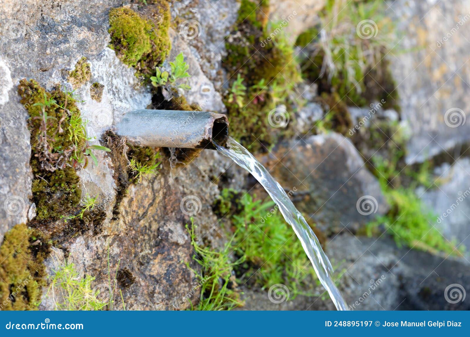 Crystal clear water stock image. Image of cascade, fountain - 248895197