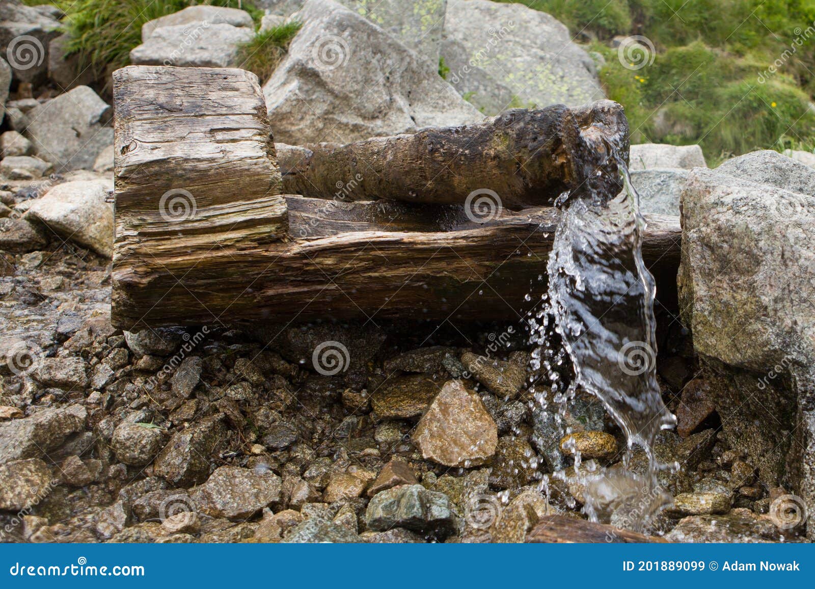 Source of Spring Fresh Water. Near Mount Stock Image - Image of green ...