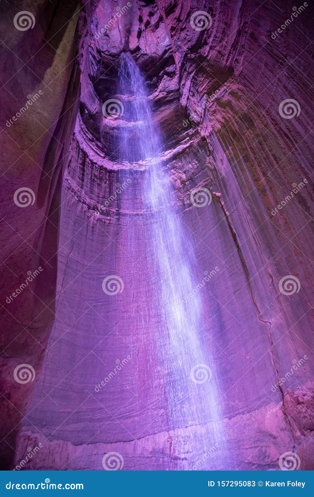 Water Inside Large Natural Cave Stock Image - Image of cascade, cave ...