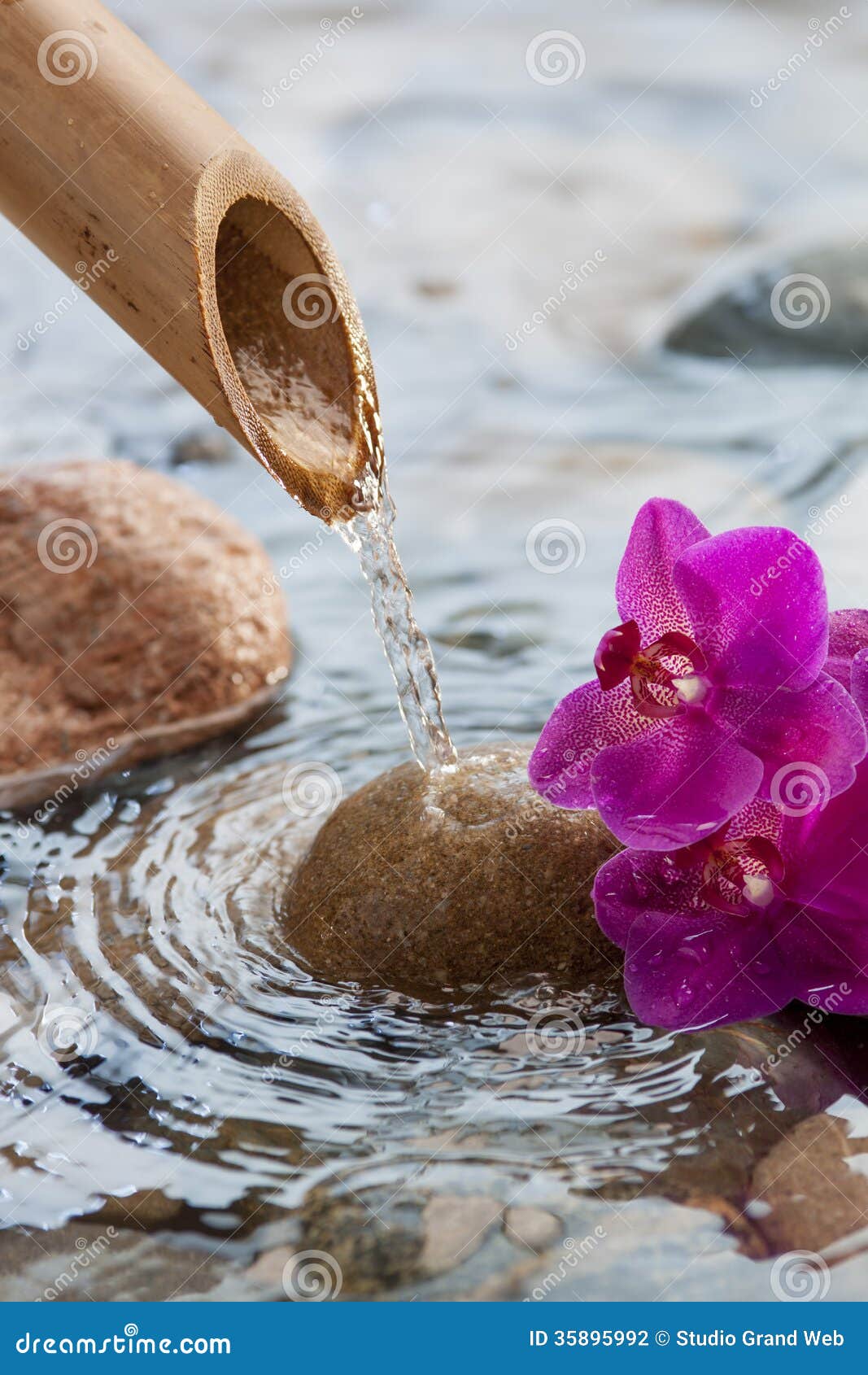 Source of Water for Zen Decor Stock Photo - Image of outdoors, pebble ...