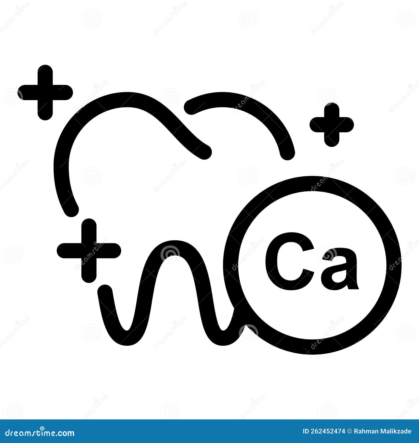 Sources of Calcium Outline Icon. Stomatology Concept Vector ...