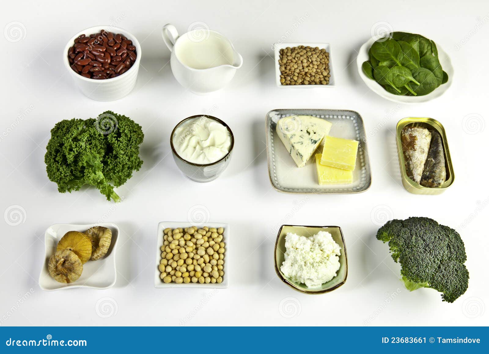 Sources De Nourriture De Calcium Image stock - Image du laiterie ...
