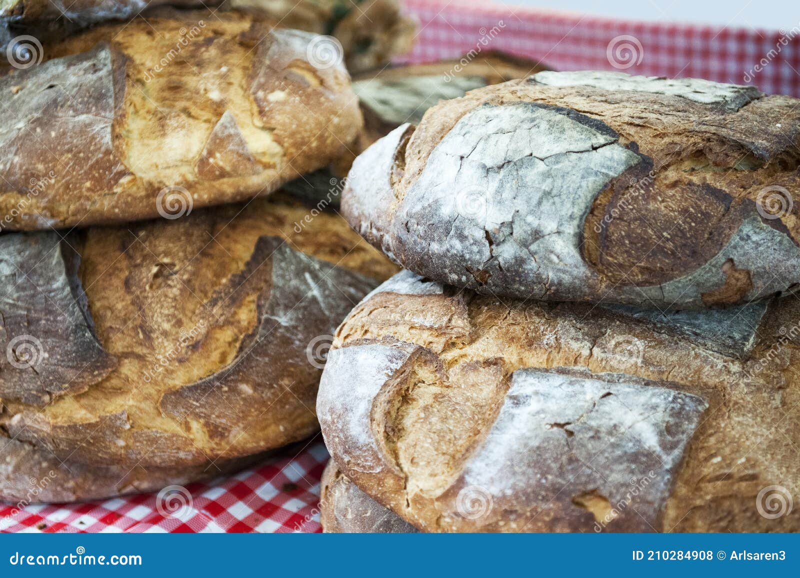 Sourdough Bread. Bakery Bread with Golden Crust Bread Stock Photo ...