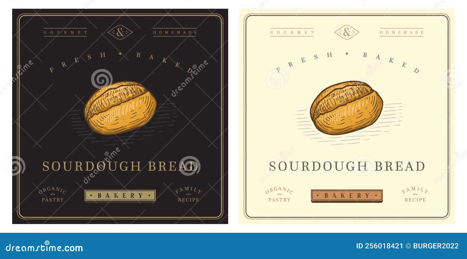 Sourdough Bread Retro Vintage Illustration Cartoon Vector ...