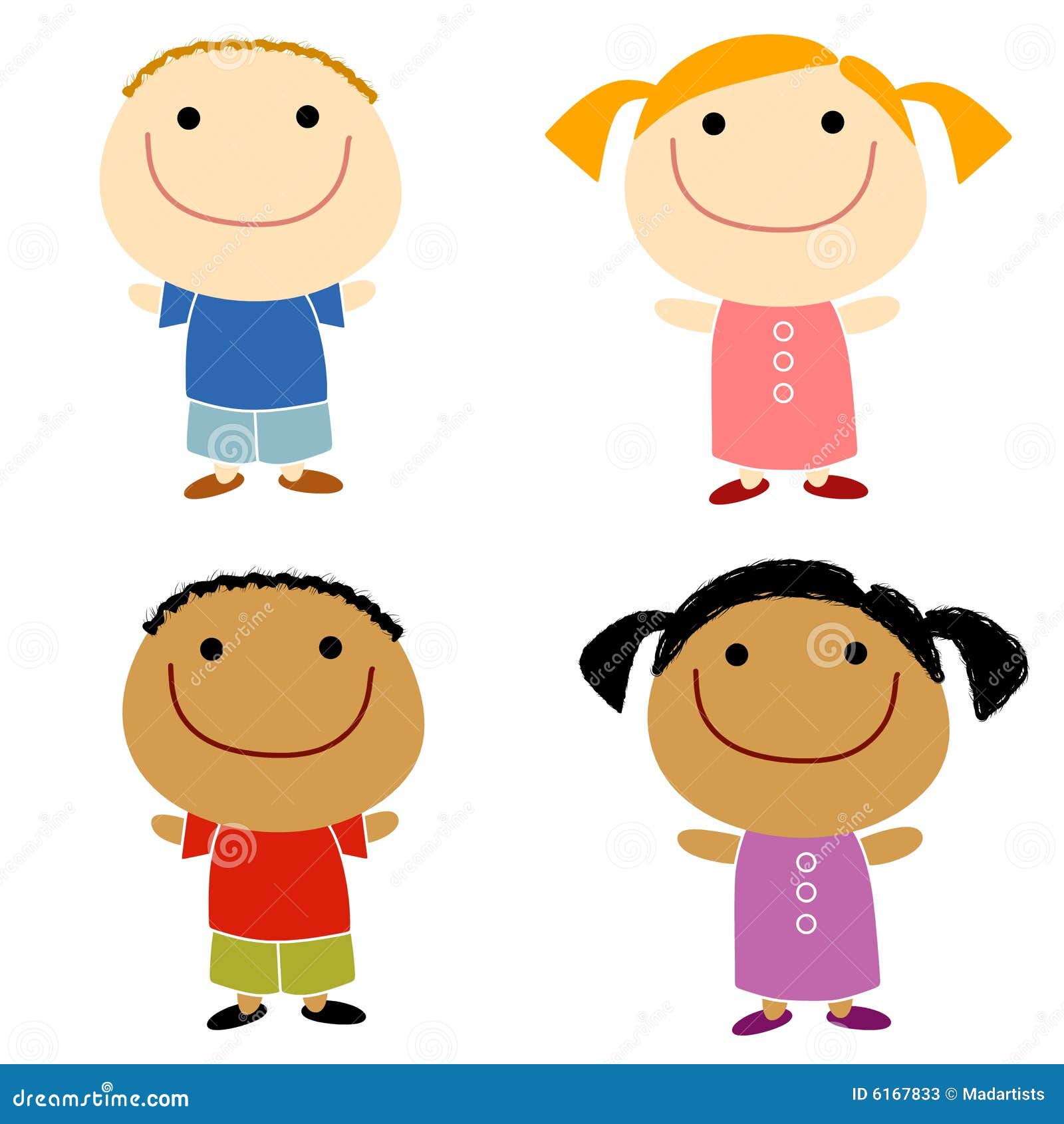 Sourire D'enfants De Cartoonish Illustration Stock - Illustration du ...