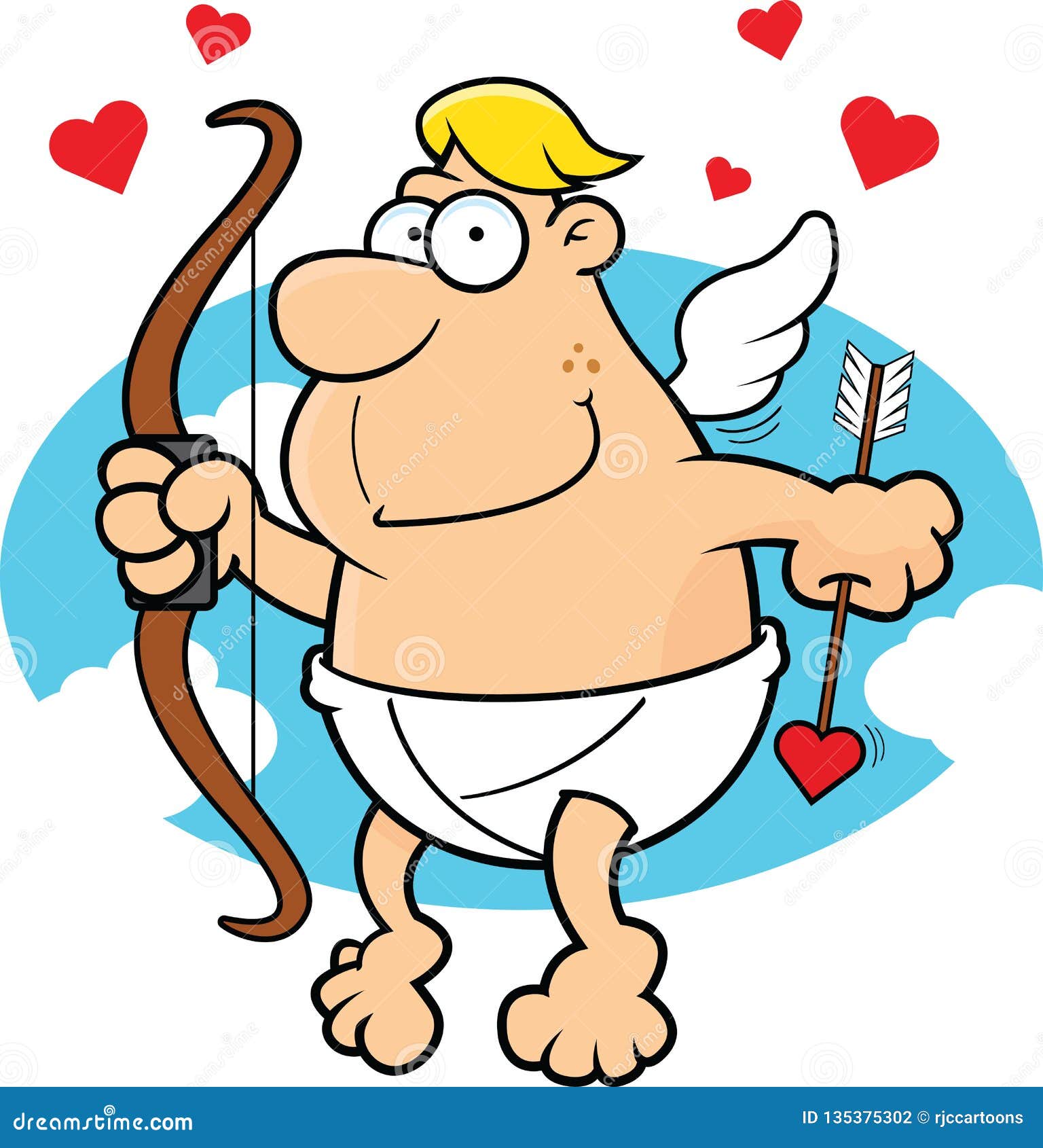 Sourire De Cupidon De Bande Dessinée Illustration de Vecteur ...