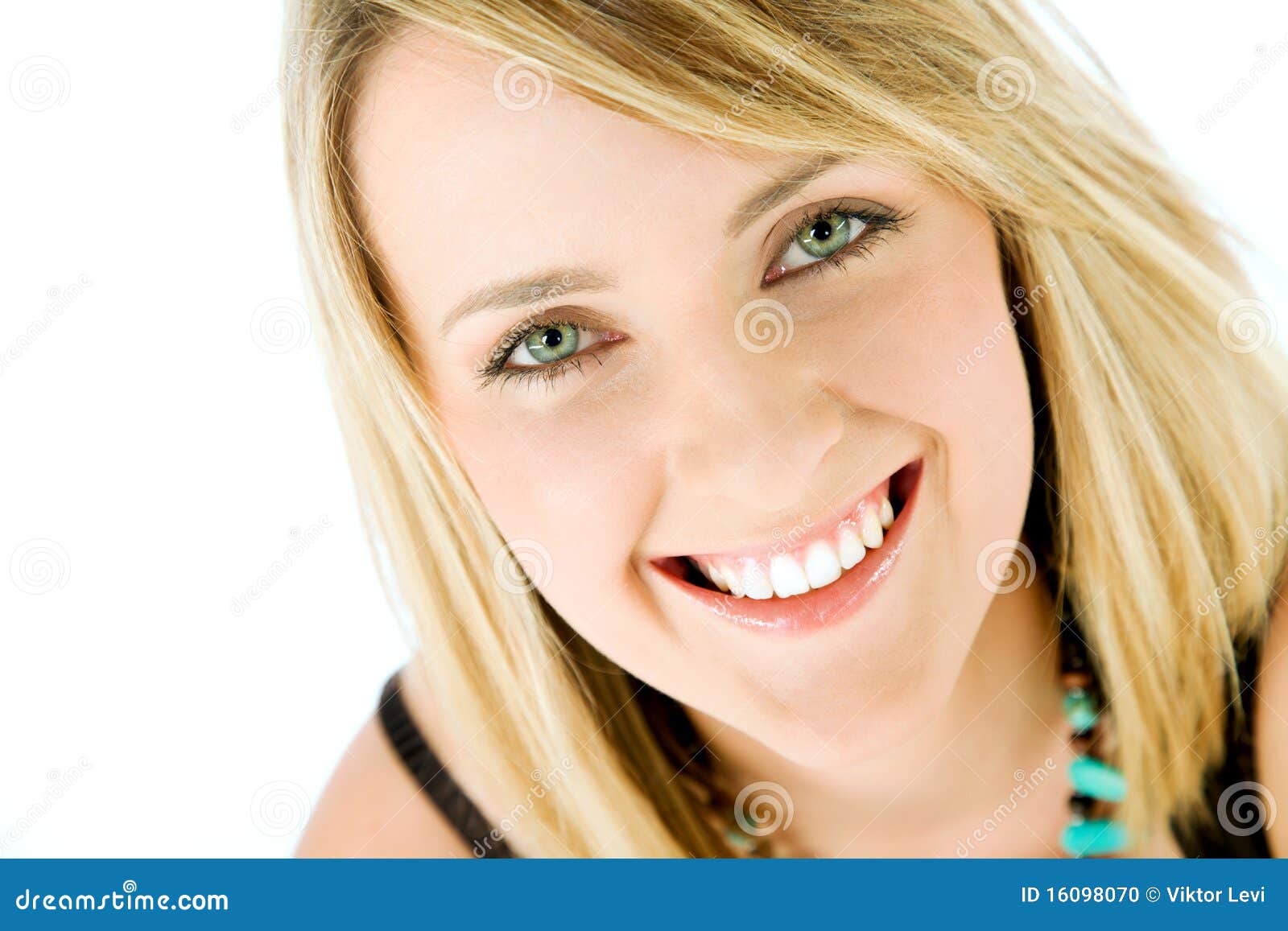 Sourire de visage de femme photo stock. Image du blanc - 16098070