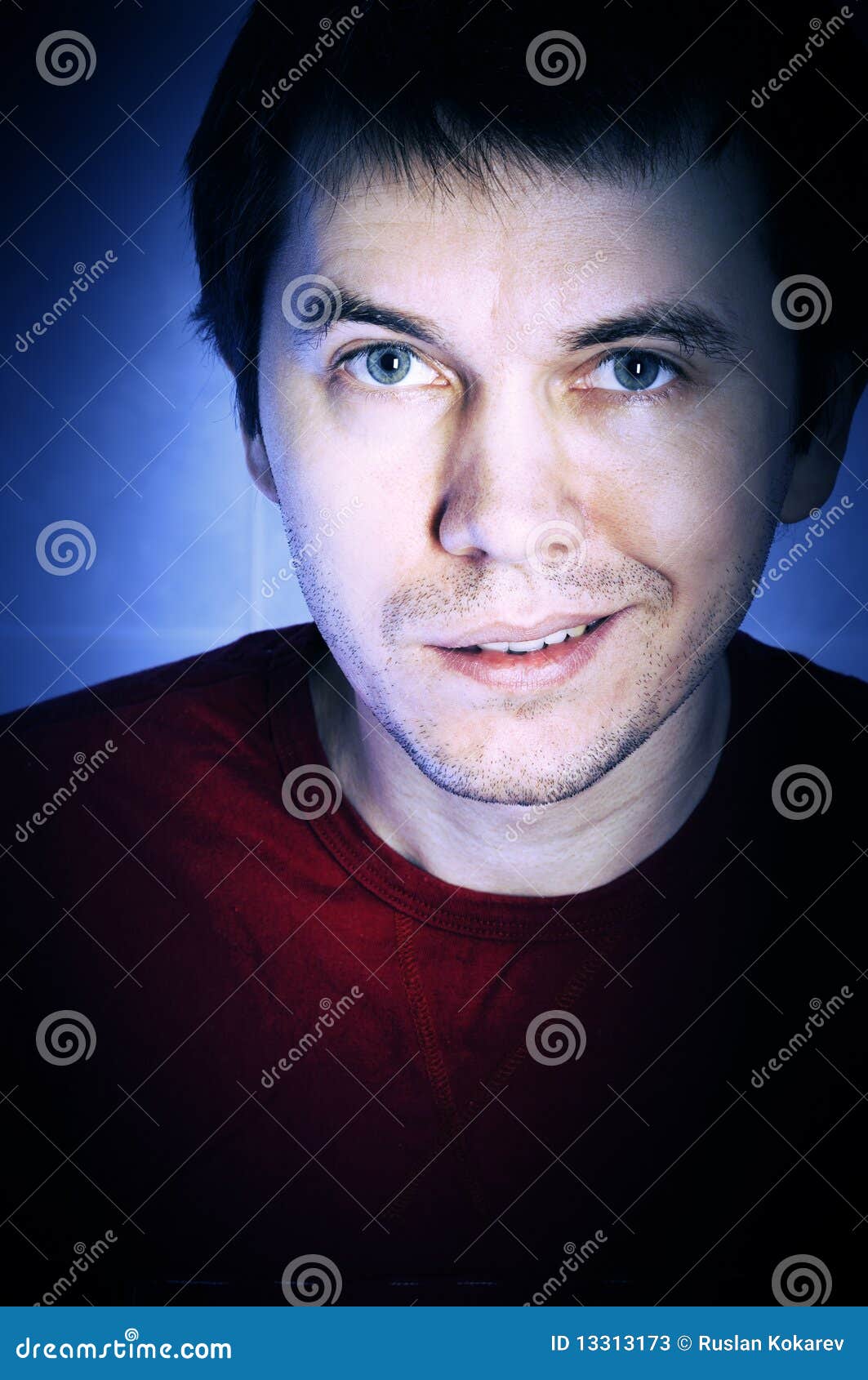 Sourire ironique. image stock. Image du visage, européen - 13313173