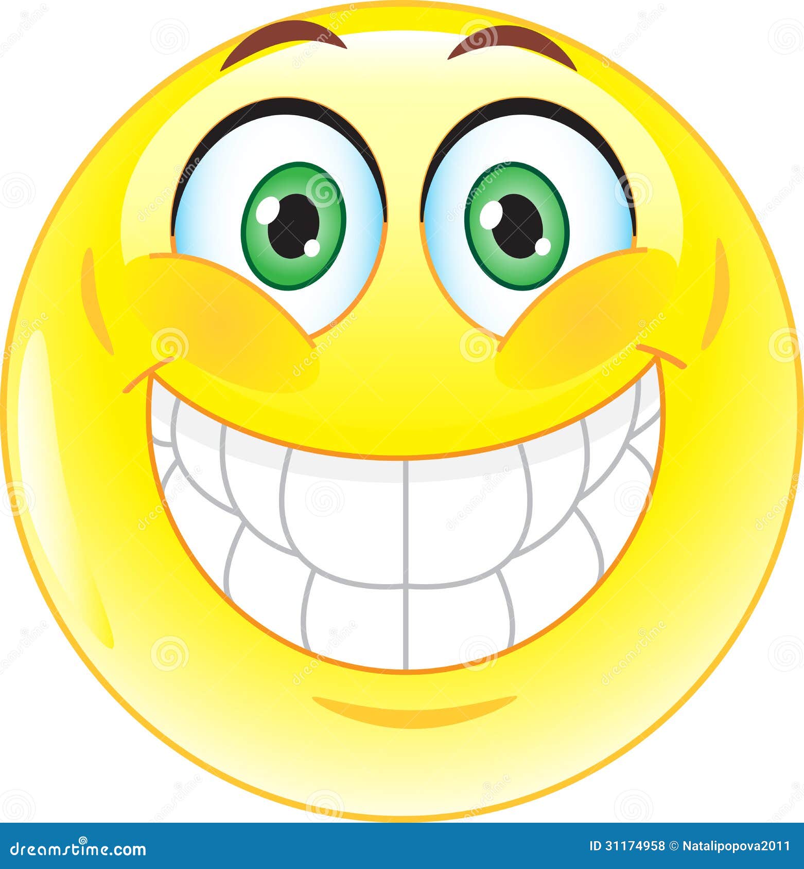 Sourire. Joie. illustration stock. Illustration du visage - 31174958