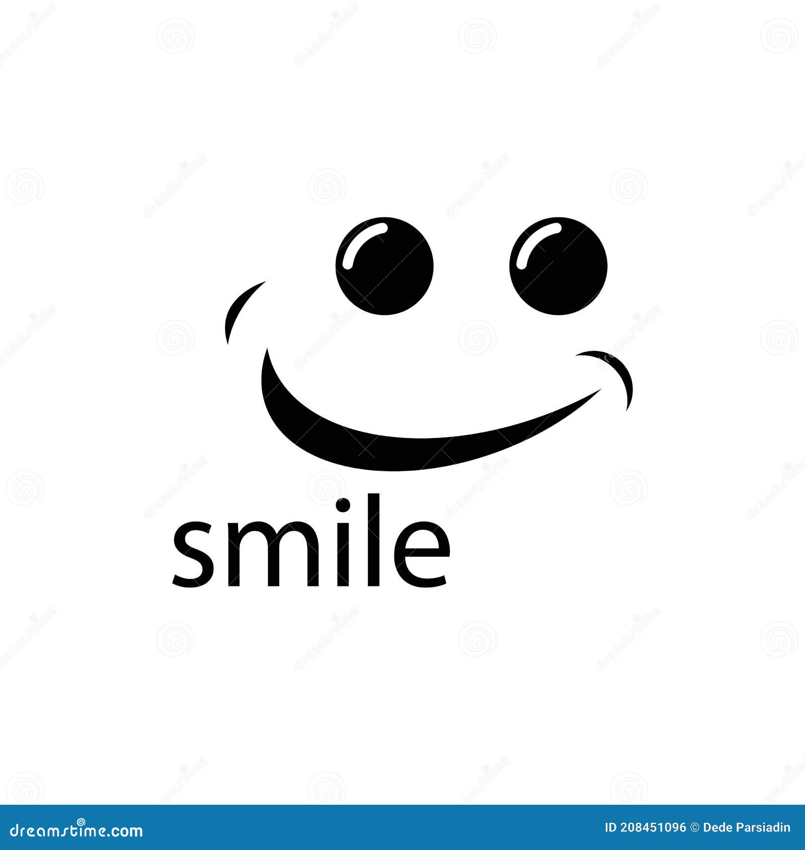 Sourire illustration de vecteur. Illustration du fond - 208451096