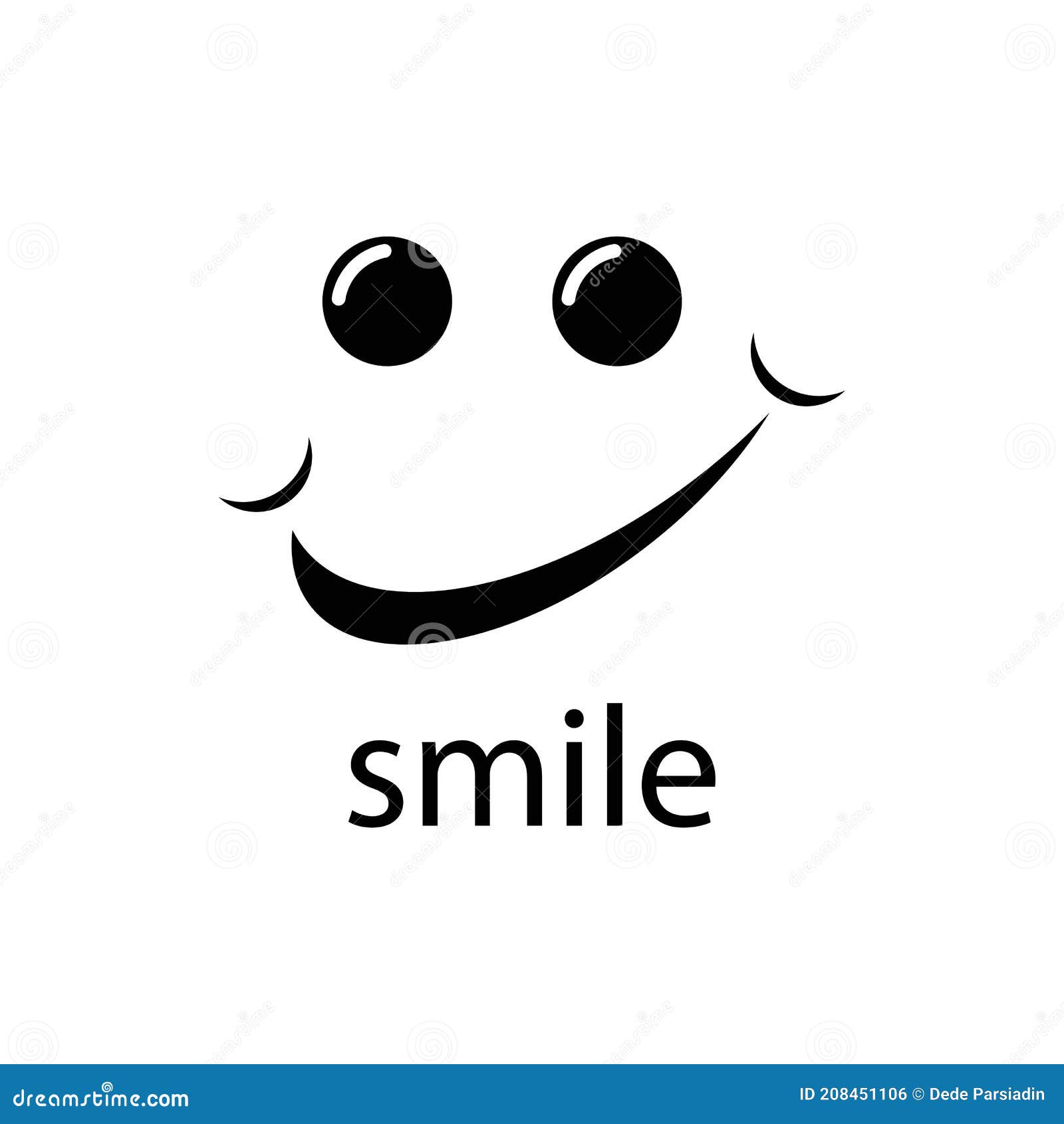 Sourire illustration de vecteur. Illustration du lettre - 208451106