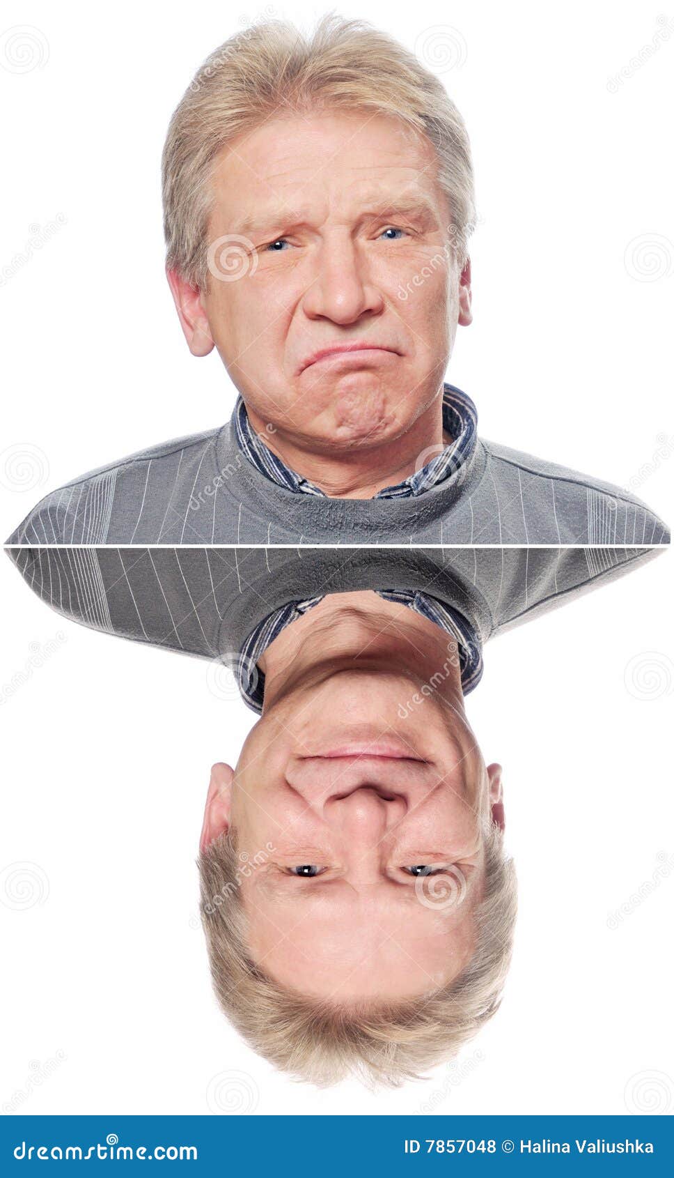 Sourire triste d'homme photo stock. Image du séparé, isolement - 7857048