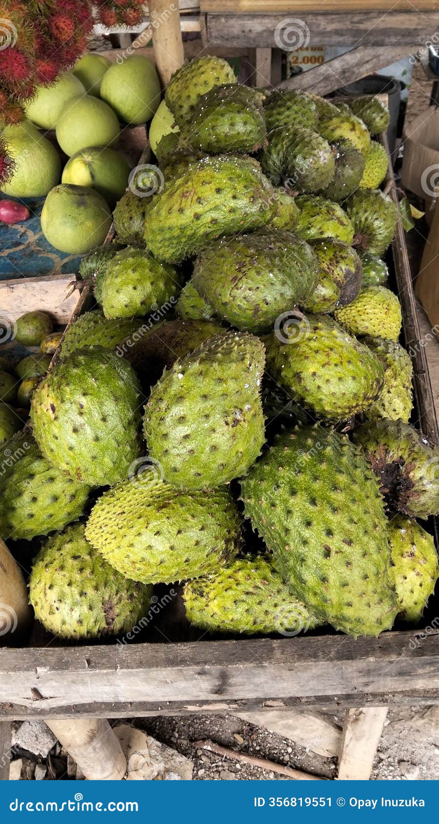 Soursop Fresh Fruit Typical Asian Fruit Stock Image - Image of typical ...
