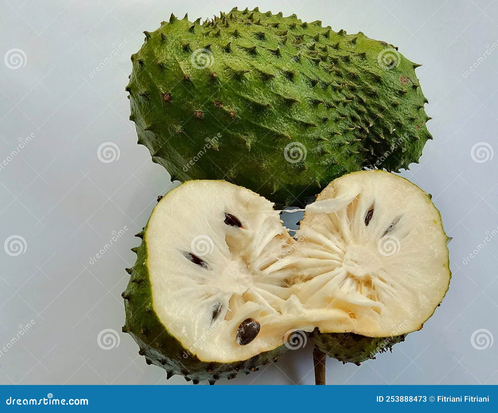 Soursop Fruit on the White Background Stock Image - Image of muricata ...