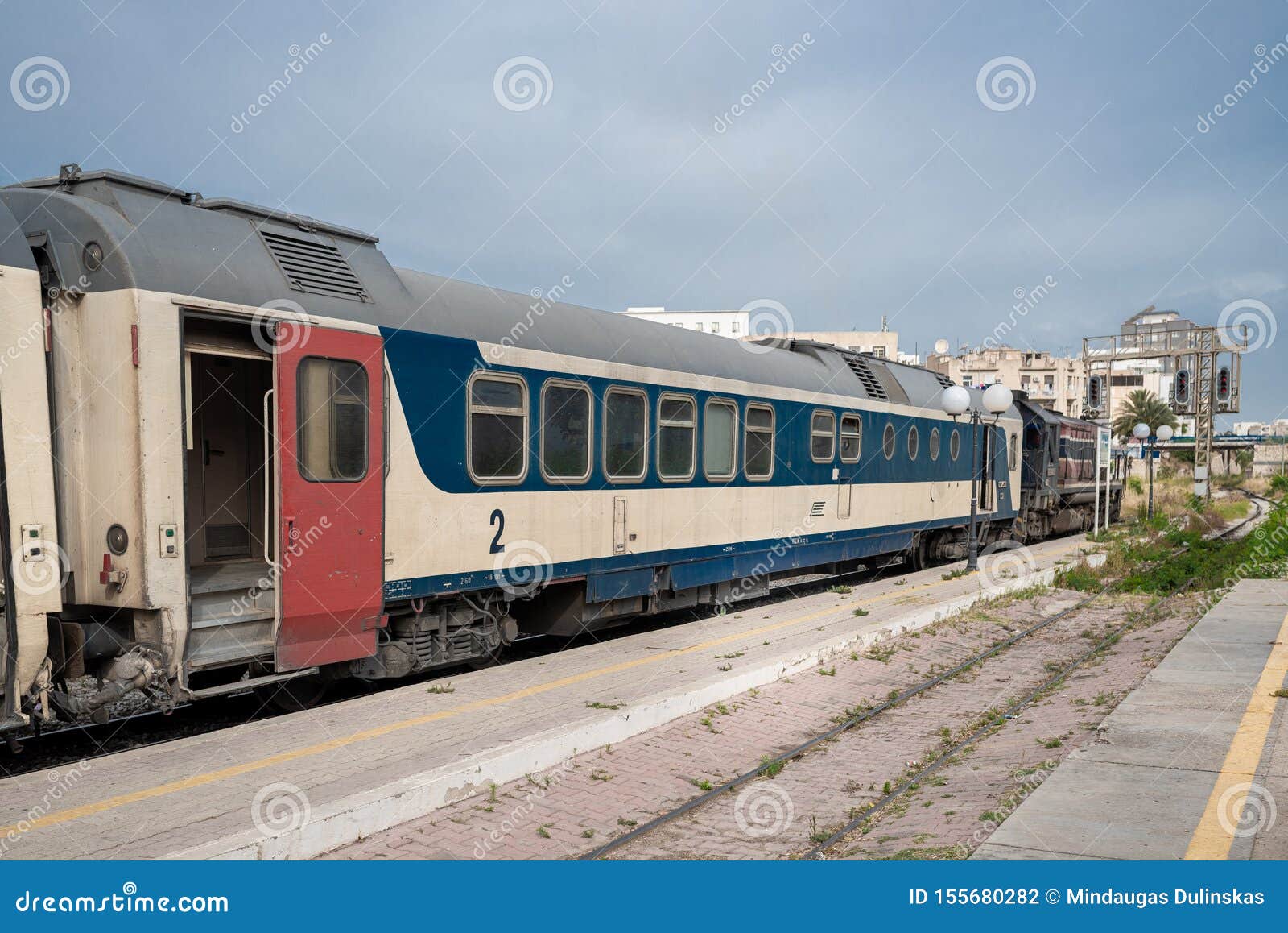 Train Station in Sousse, Tunisia. Fast Train Stock Photo - Image of ...