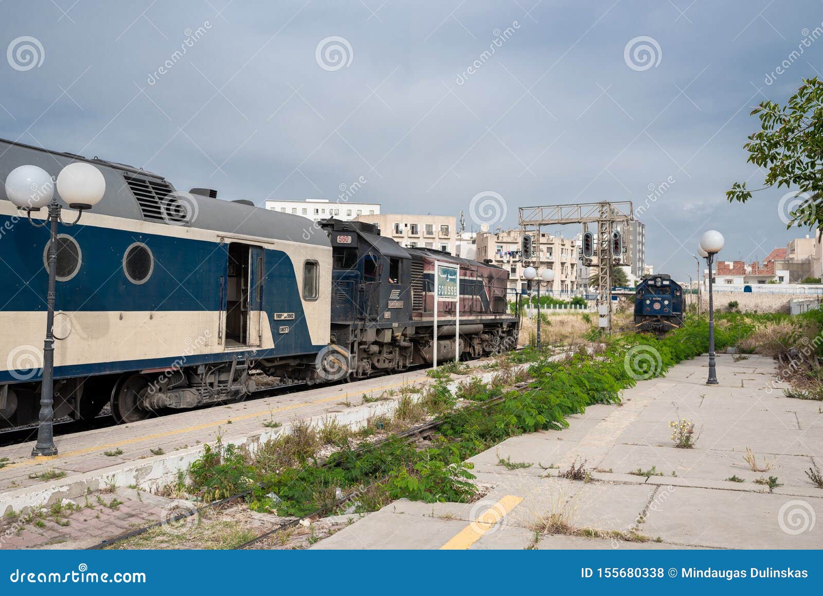 SOUSSE, TUNISIA - JUNE 17, 2019: Train Station in Sousse, Tunisia. Fast ...