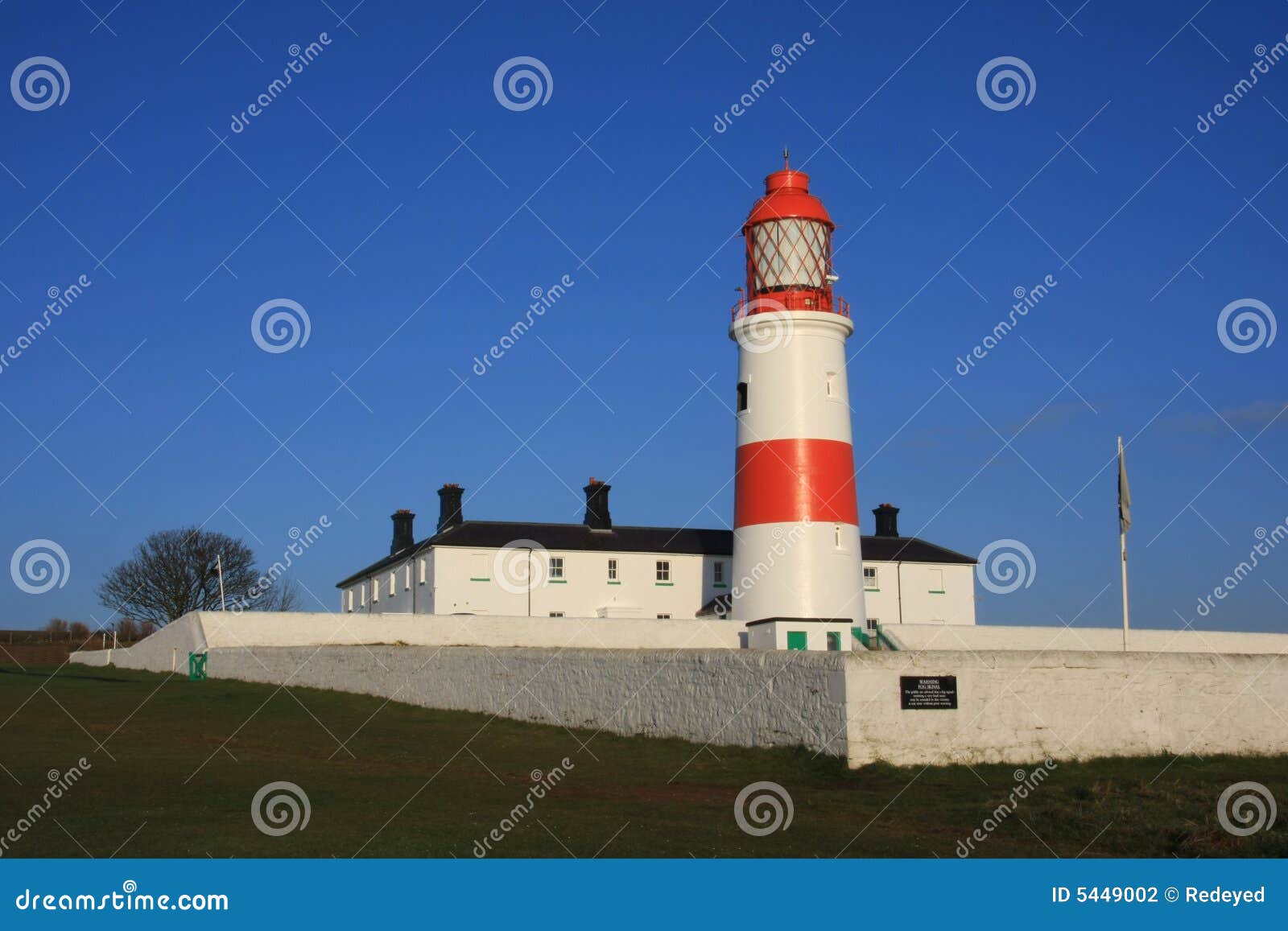 Souter Lighthouse stock photo. Image of roof, cloud, seamen - 5449002