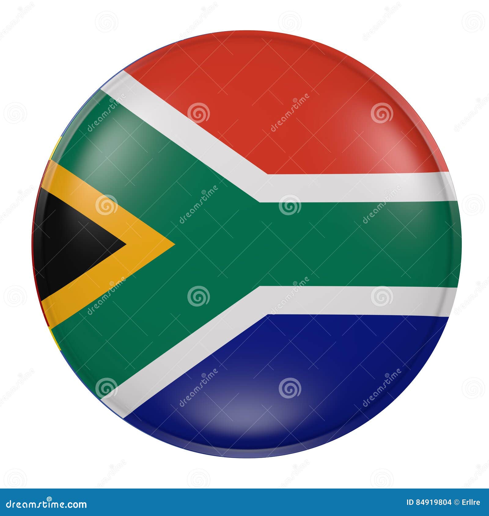 South Africa Button on White Background Stock Illustration ...