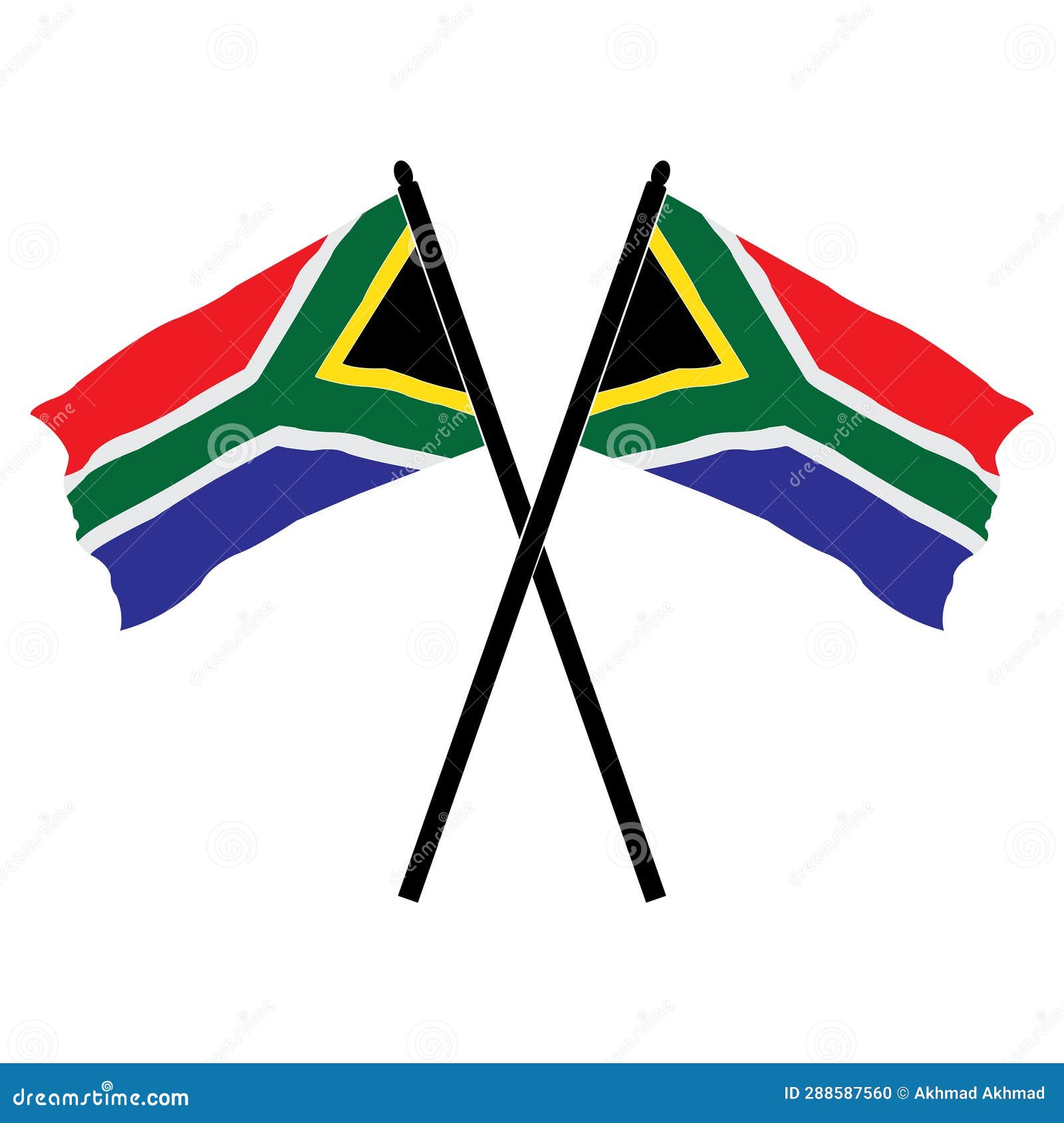 South Africa Flag Icon Stock Illustration Illustration Of Unity