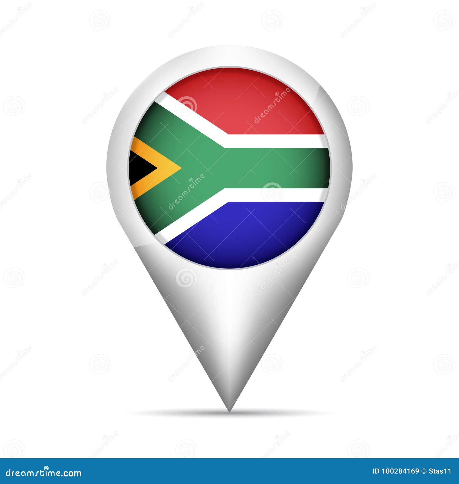Africa Pointer Flag Icons With African Map Set1 Vector Illustration ...
