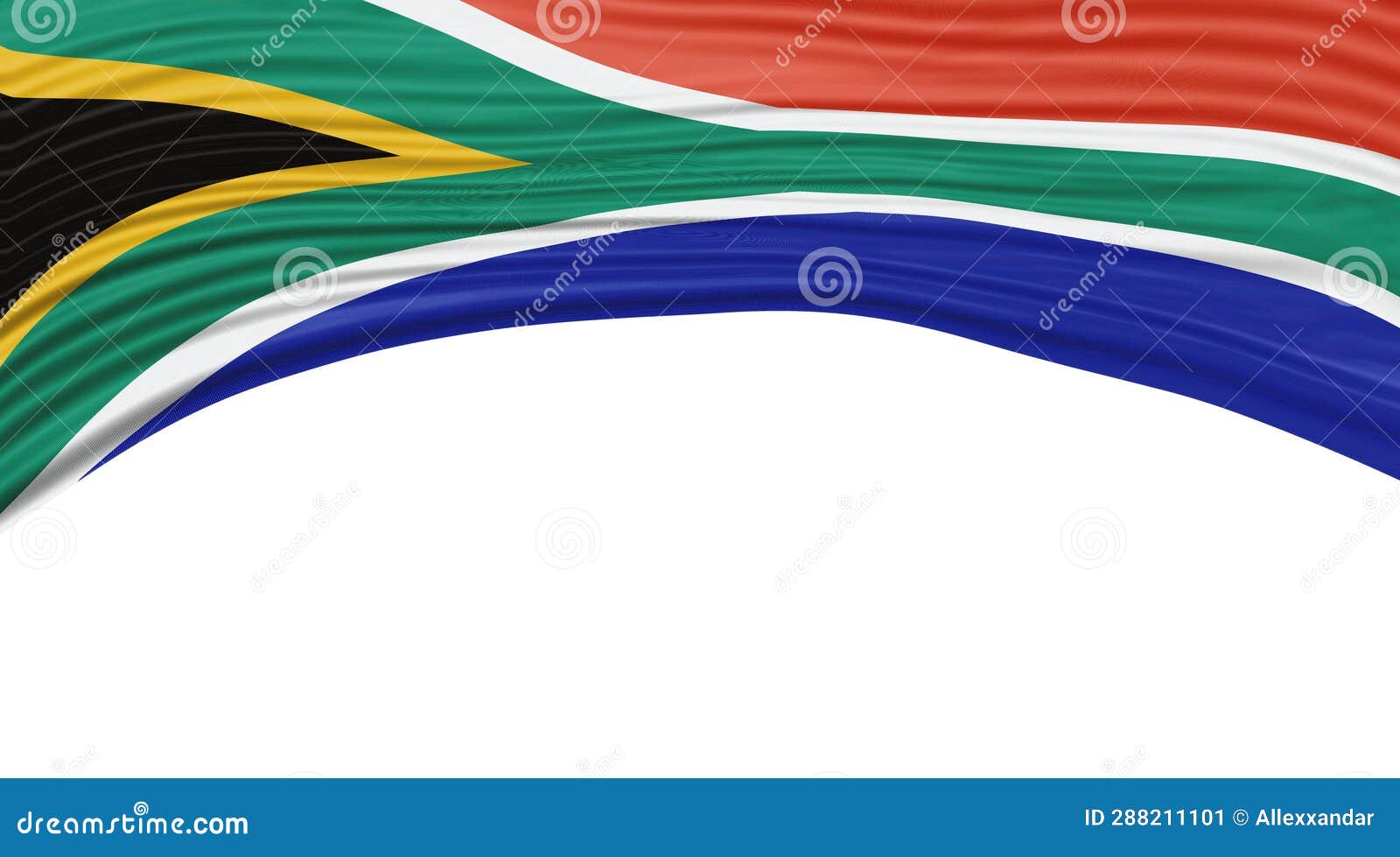 South Africa Flag Wave, National Flag Stock Illustration - Illustration of path, anniversary ...
