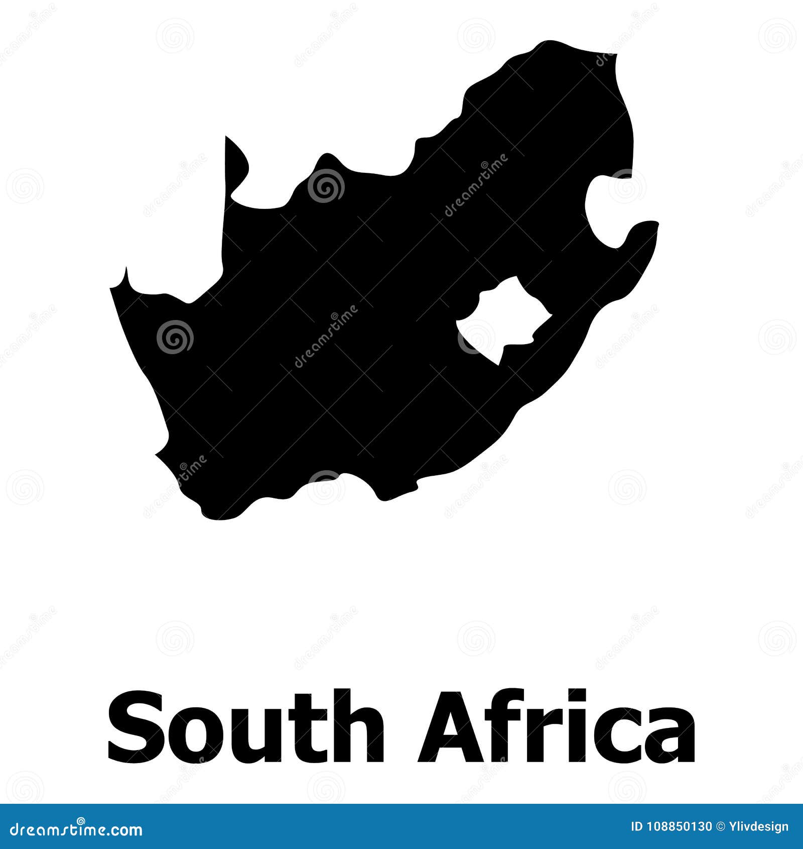 South Africa Map Icon, Simple Style Stock Vector - Illustration of icon ...