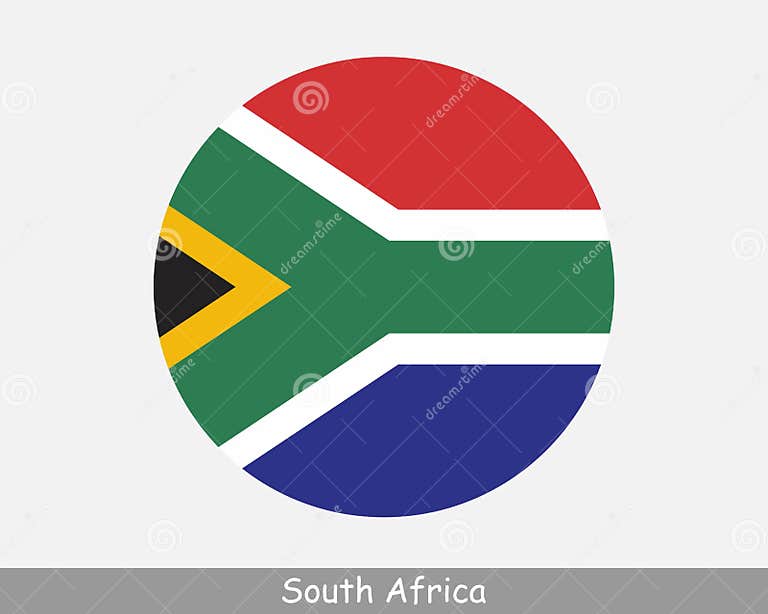 South Africa Round Circle Flag South African Circular Button Banner