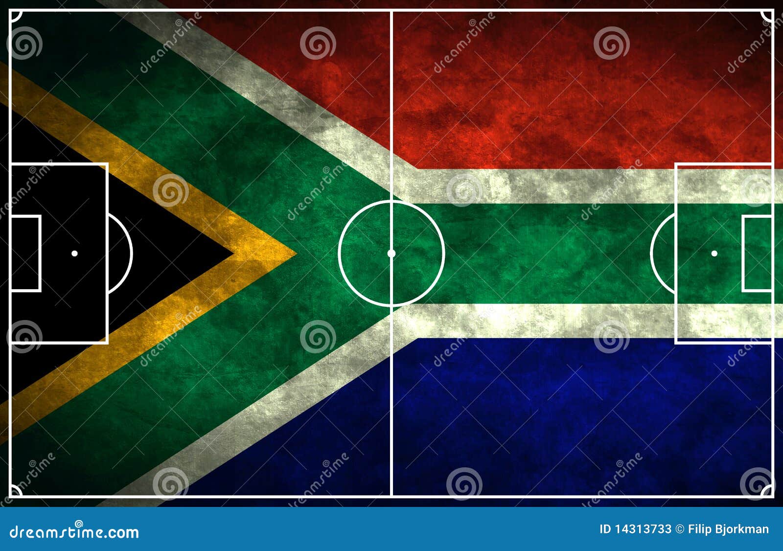 South Africa soccer field stock illustration. Illustration of goal ...