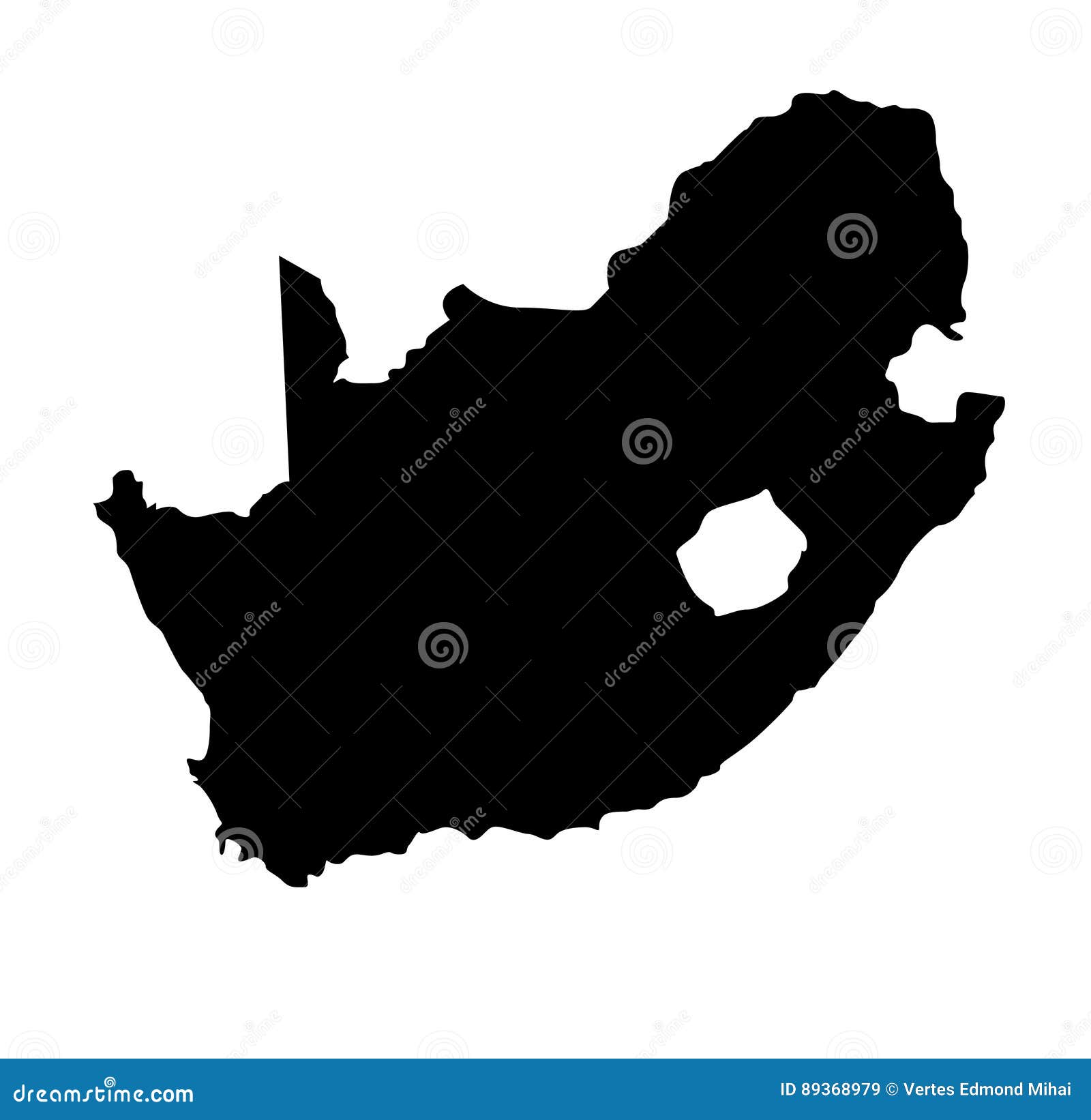 South Africa vector map stock vector. Illustration of nation - 89368979