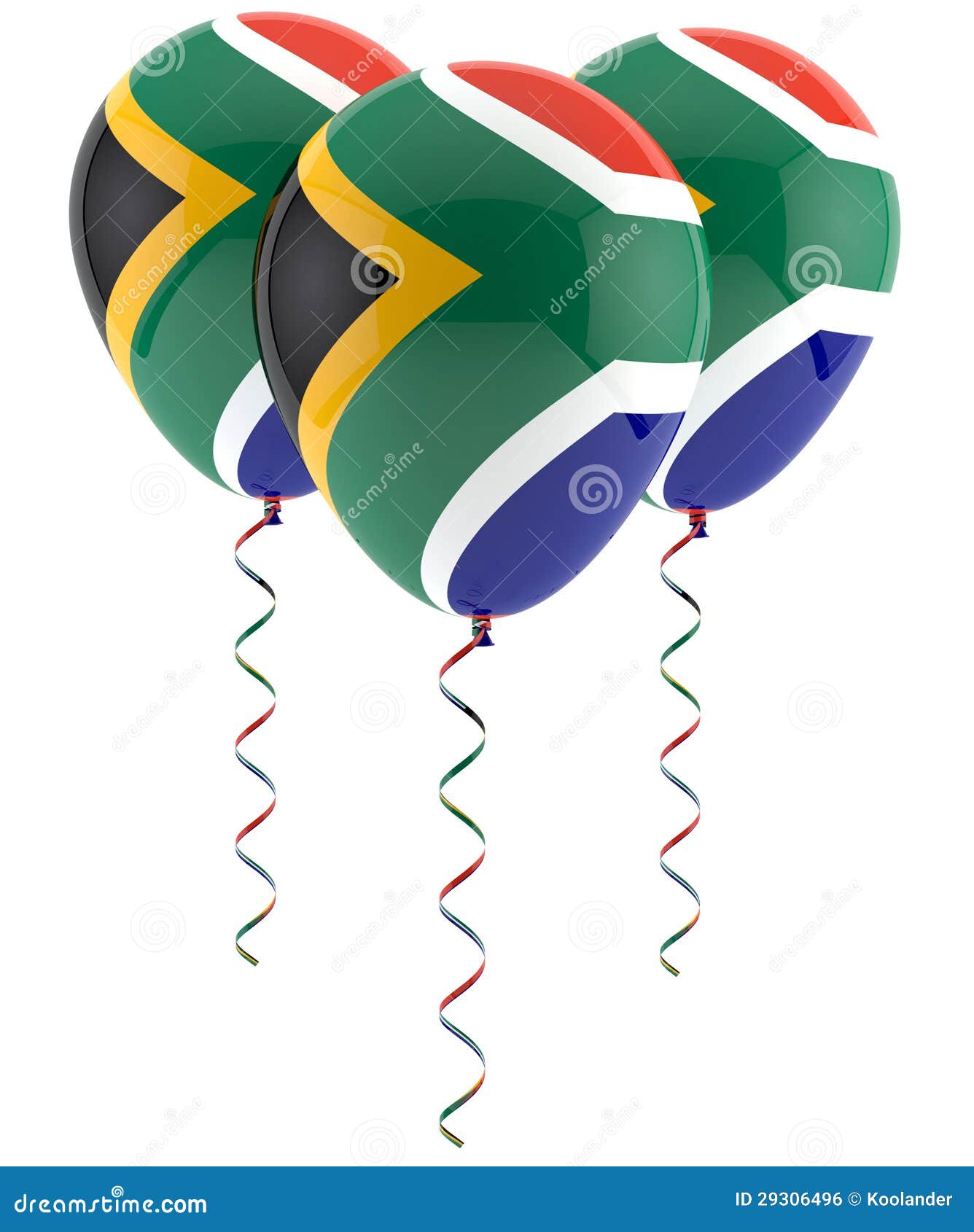 South African flag balloon stock illustration. Illustration of shiny ...
