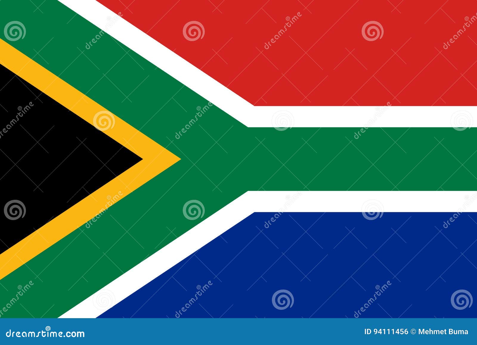 South African Flag, Flat Layout, Illustration Stock Vector ...