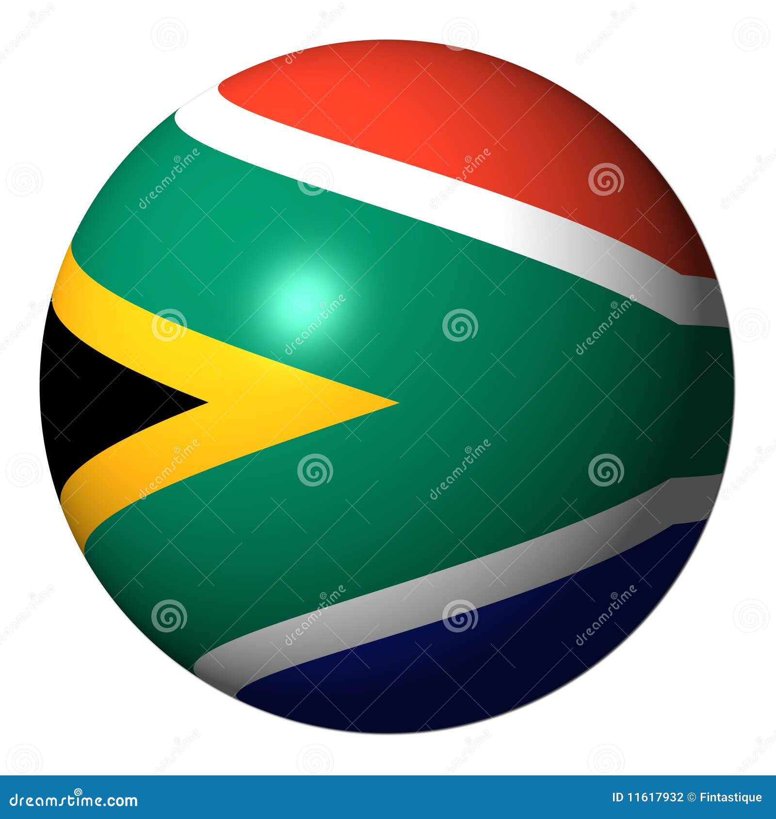 South African flag sphere stock illustration. Illustration of african ...