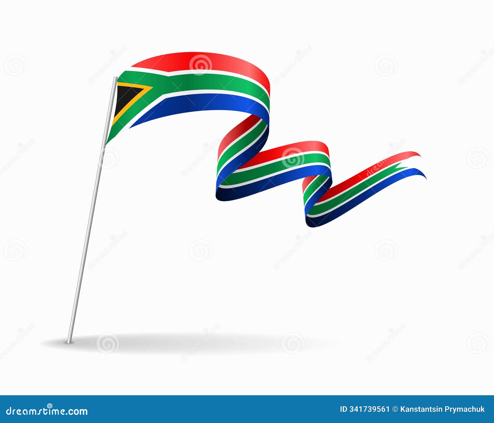 South African Flag Wavy Background Layout. Vector Illustration. Stock ...